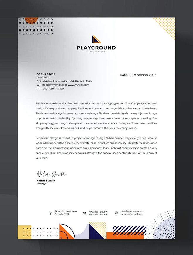 Letterhead Design Template AI, EPS