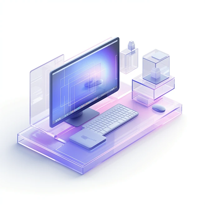 电脑 UI图标 icon AIGC 科技风 图标-花瓣网