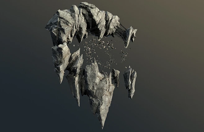 Zbrush rock-花瓣网