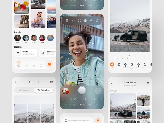Photo Gallery App - Light Mode by Ho3ein for PelaTeam on Dribbble