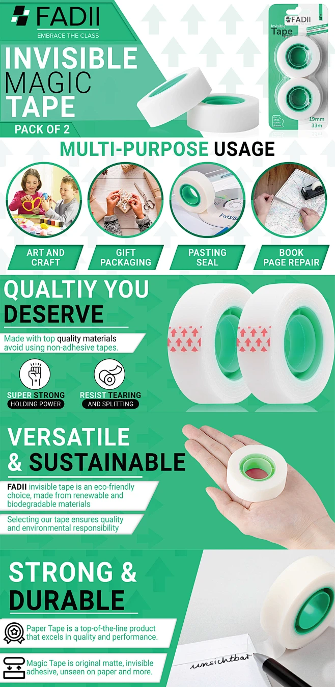 FADII Invisible Tape Amazon A+Premium Design-花瓣网