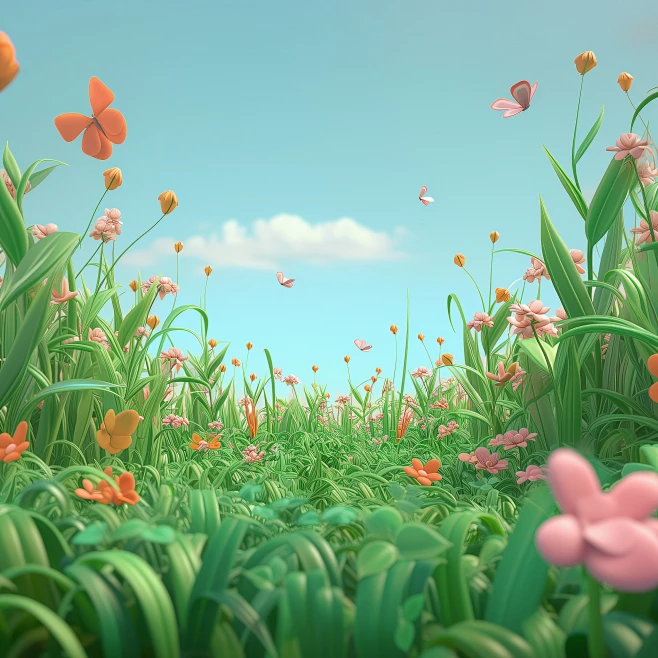 Generate a background landscape in the style of CocoMelon children’s ...