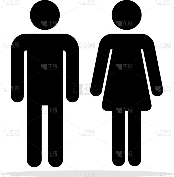 人,浴室,符号,卫生间,女人,伴侣,性别标志,标签,剪影,进入素材-花瓣网