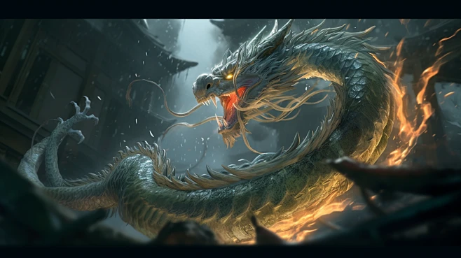 13291886666_Ancient_Chinese_mythology_Green_Dragon_Divine_Beast ...