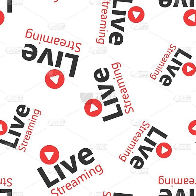 Live video icon seamless pattern background. Strea