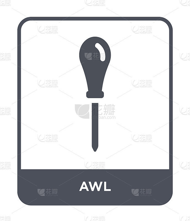 awl icon vector on white background, awl trendy fi