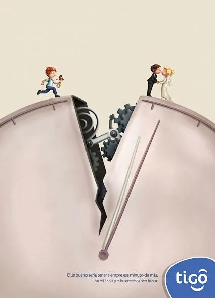 Tigo电信创意广告：神呐，再给一分钟吧！-花瓣网