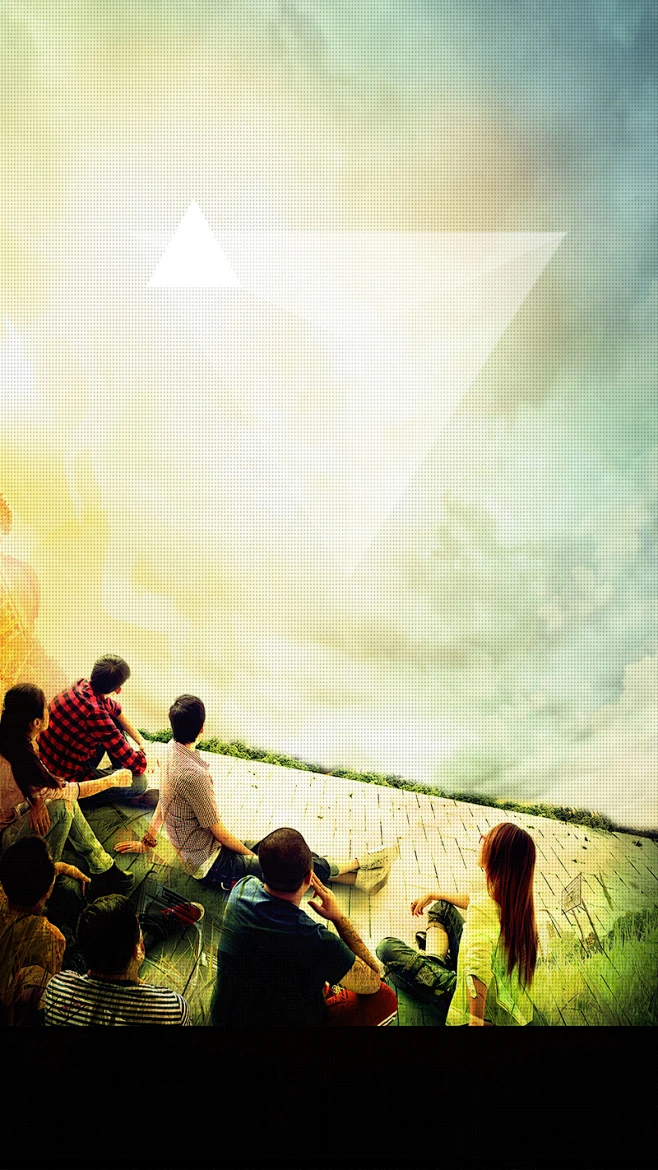 绿色渐变致青春PSD分层H5背景高清素材 H5 PSD分层 人 几何 地面 天空 摄影 文艺 渐变 绿色 背景素材 致青春 背景 设计图片 免费下载-花瓣网