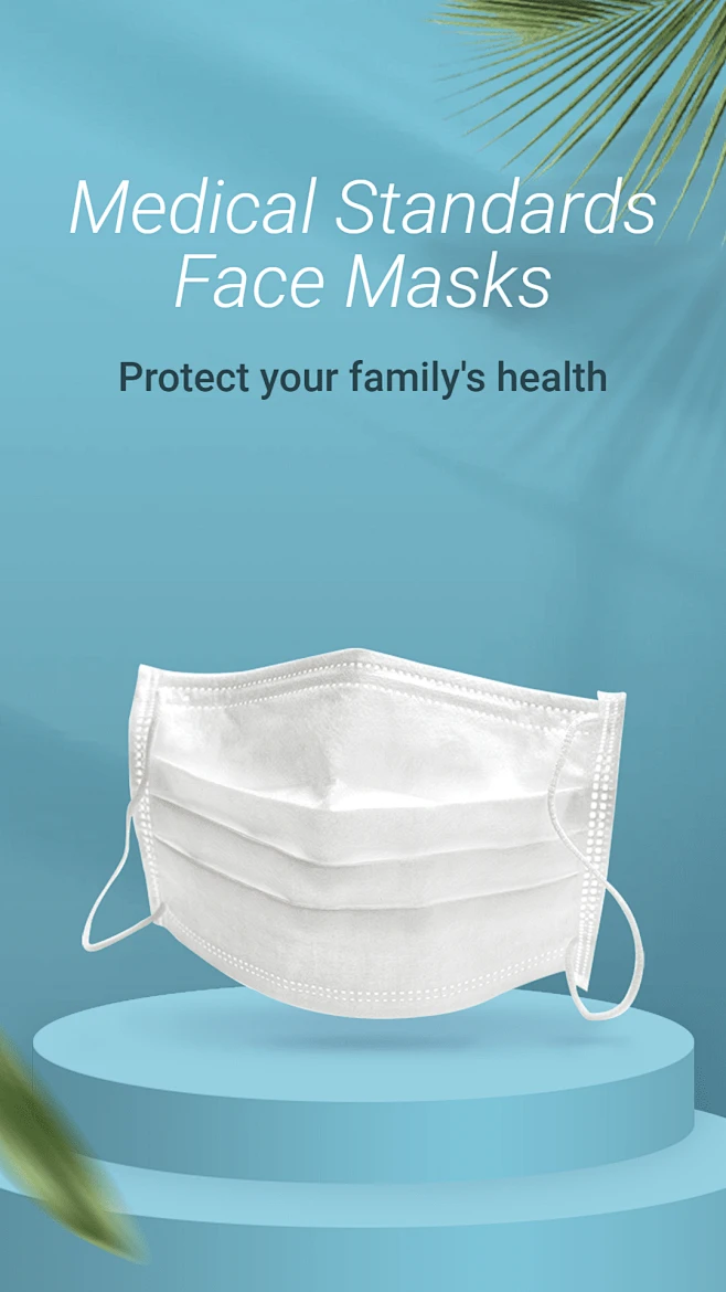Simple Face Masks Display Ecommerce Story素材-花瓣网