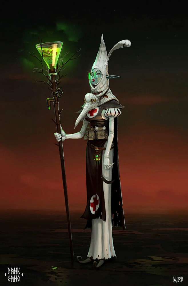 Andrius Matijosius：《Dank Gang》是一组传统西方奇幻RPG主题的角色设计作品，Andrius在这组作品中分别设计了 ...