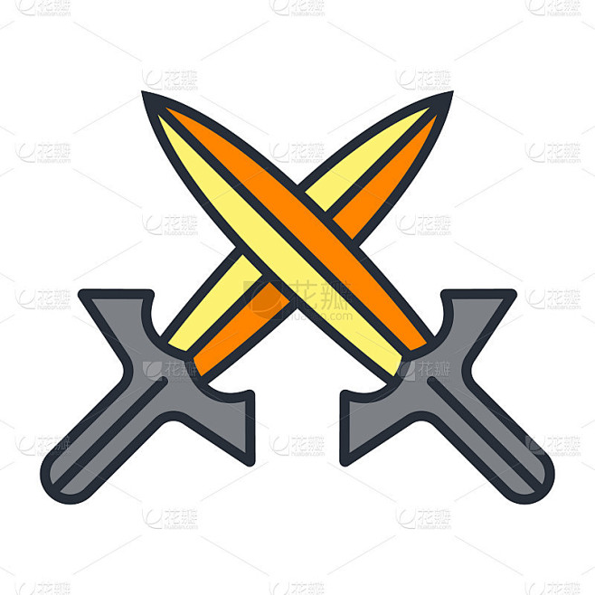 Halloween sword icon design vector art