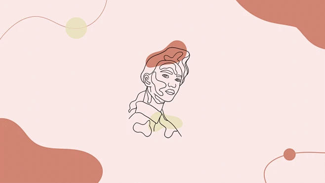 ins高级简约风线条电脑桌面壁纸素材-花瓣网