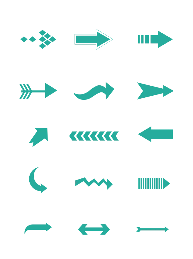 矢量箭头元素icon方向指示图标免抠标志-花瓣网