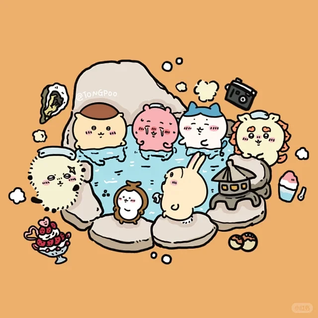 温泉池子插画 - 小红书搜索-花瓣网