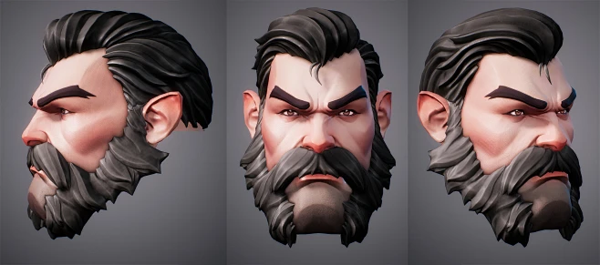 Stylized human head, JD Styles : Human type of head for Panthera race ...
