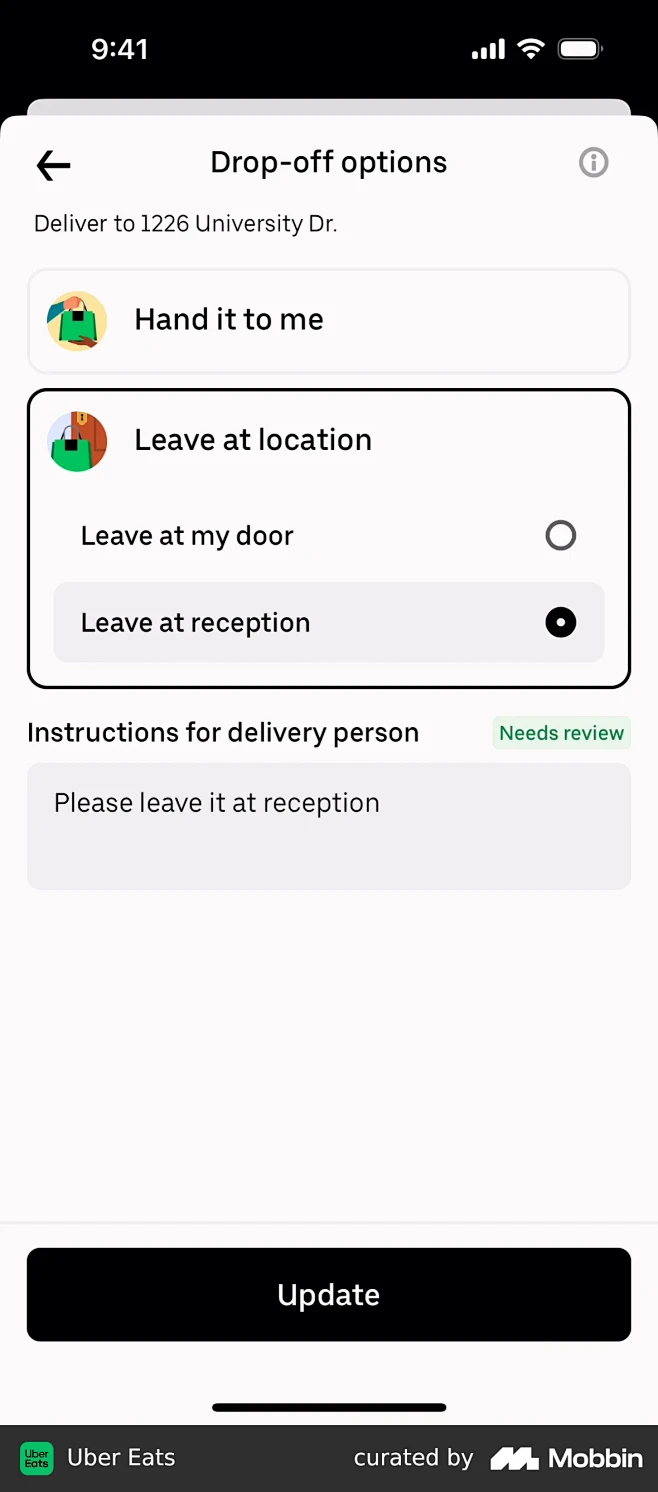 Uber Eats Entering my address screen-花瓣网