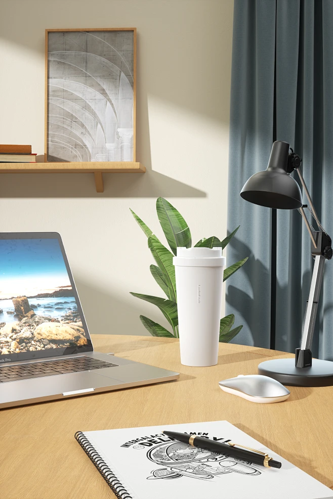 乐扣水杯渲染C4DOC产品场景渲染-花瓣网