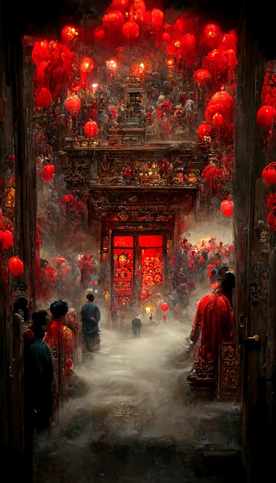 wangshuaiding_Viewing_from_the_distant_door_inside_the_ancient ...