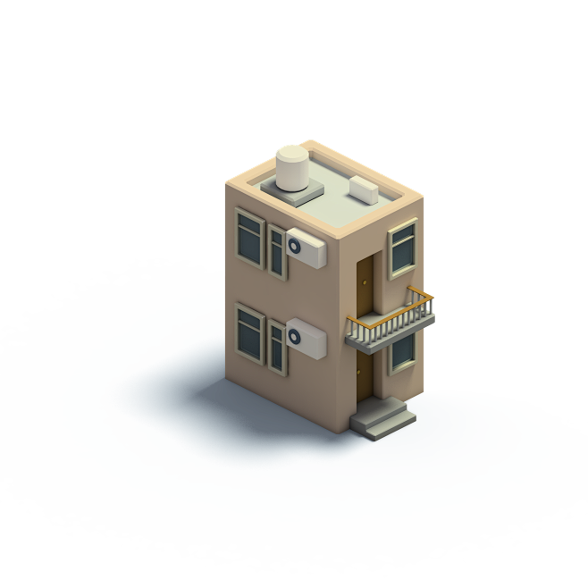 C4d建筑3D立体模型_2725548536