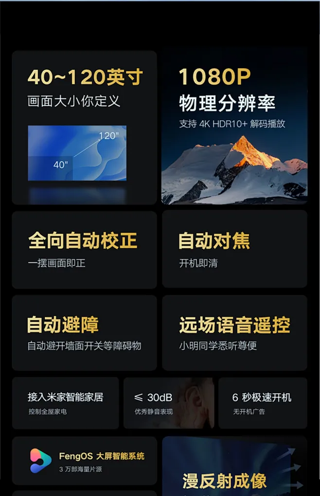 红米小明新Q1Pro智能投影仪家用投墙自动超高清投影机小型家庭影院宿舍学生卧室手机投屏无线墙投客厅语音-tmall.com天猫-花瓣网