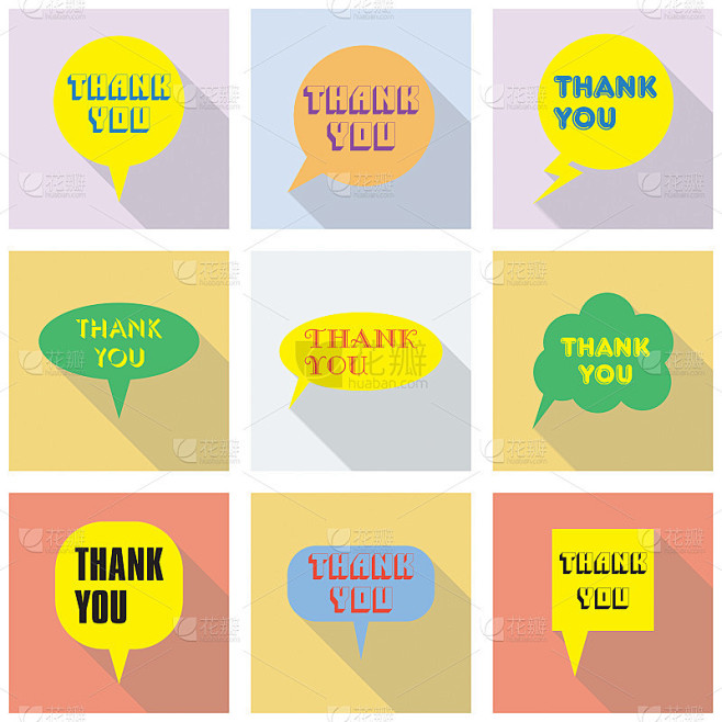 Thank you vector, appreciation and gratitude speec