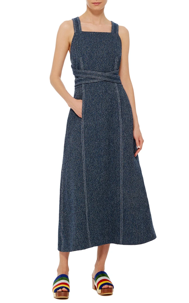 Apron Wrap Tweed Dress | Moda Operandi : This **Rosetta Getty** dress ...
