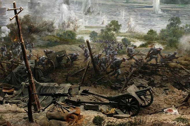 八路军太行纪念馆——景区风貌——百团大战半景画馆-花瓣网