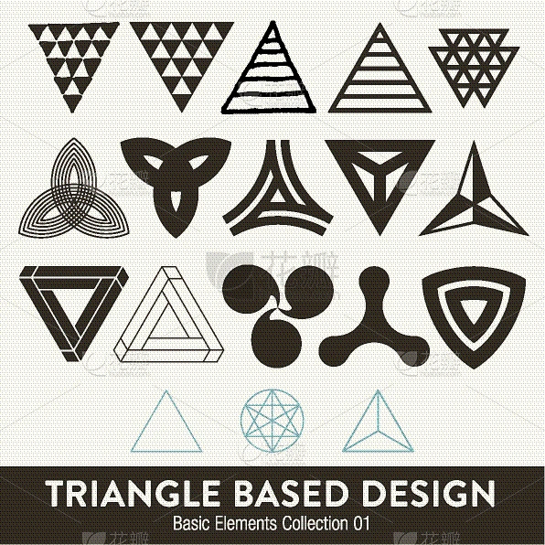三角形,简单,式样,几何形状,概念,正方形,三位一体,中心,收集,弯曲素材-花瓣网