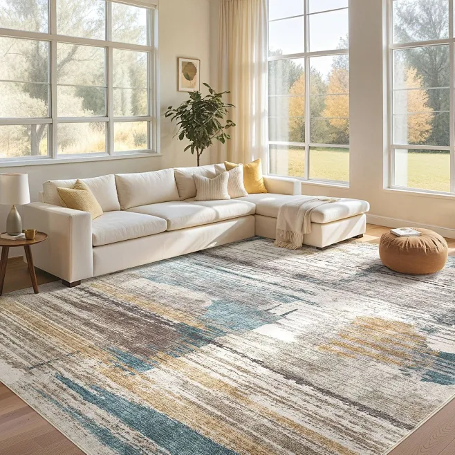 Amazon.com: EIEIHOUSE Area Rug 9x12 Living Room Rugs, Large Washable ...