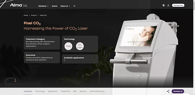 Pixel CO2 | CO2 Fractional Laser Machine | Alma-花瓣网