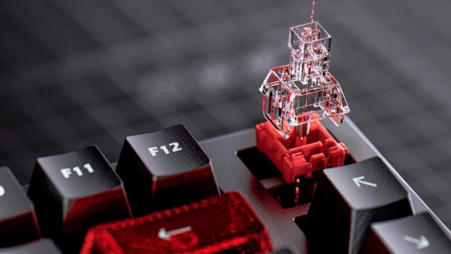 3D CGI cinema 4d keyboard redshift Render-花瓣网