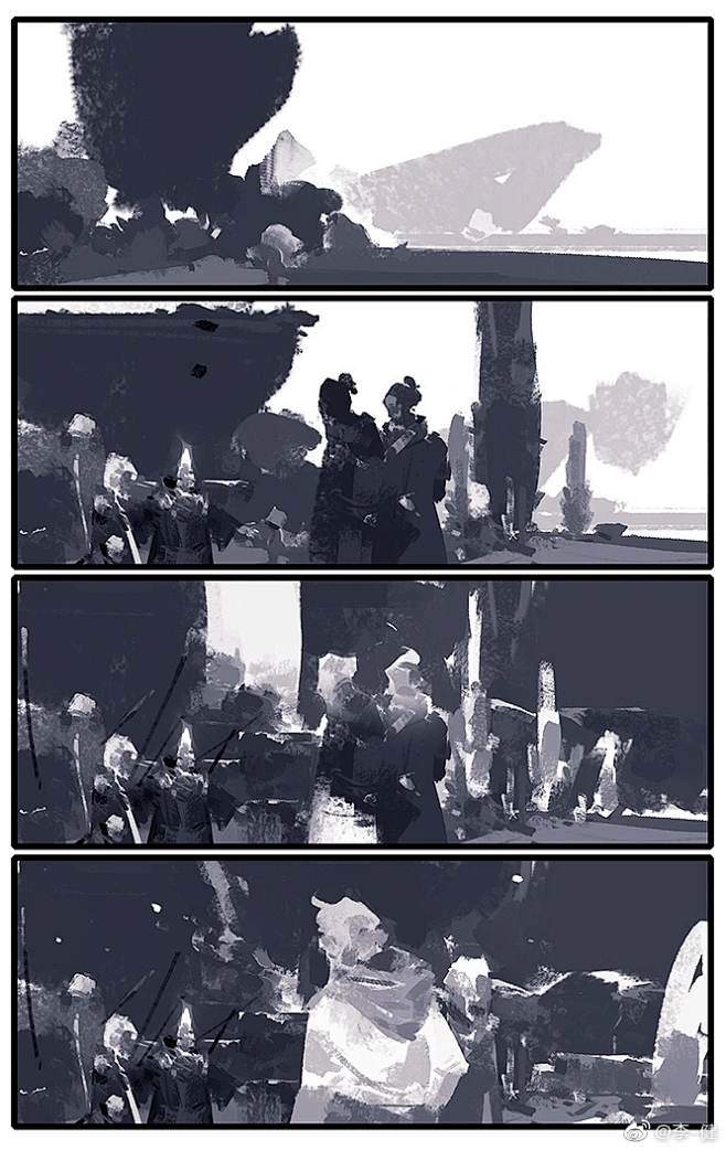 场景构图黑白构成画面构成黑白稿来自cgbook.cn (64)-花瓣网