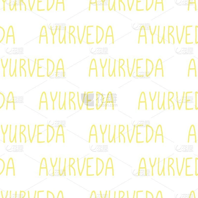 Seamless vector pattern of yellow repeated the wor素材-花瓣网