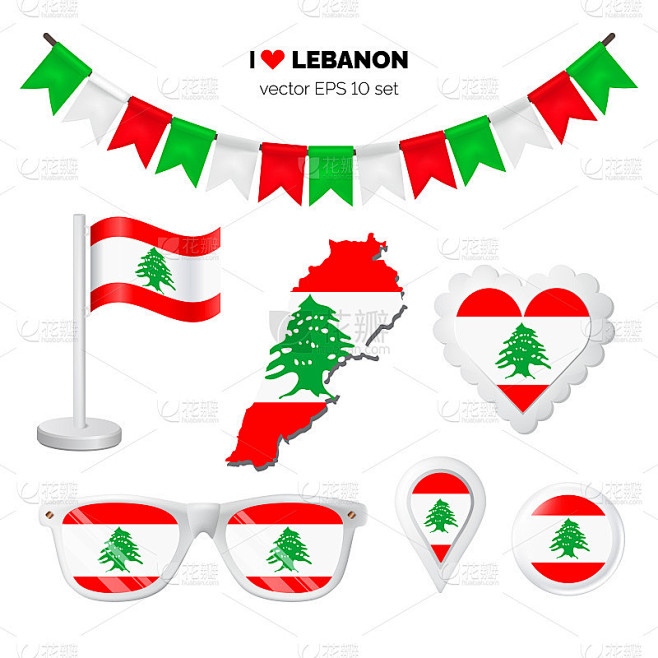 Lebanon symbol set