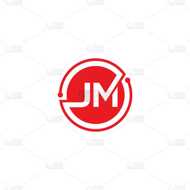 Jm字母图标设计模板元素
