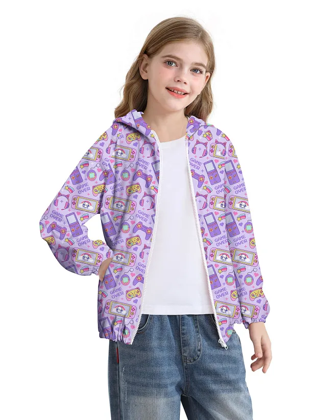 Amazon.com: Ghteas Toddler Girls Jacket Lightweight Hooded Windbreaker ...