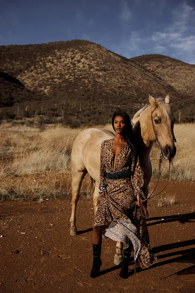 Karmen Leopard Plunge Long Sleeve Maxi Dress – 12th Tribe-花瓣网