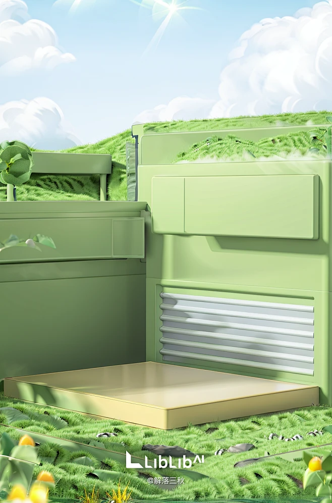 【梦幻】3D电商草地-LoRA-安An-LiblibAI-花瓣网