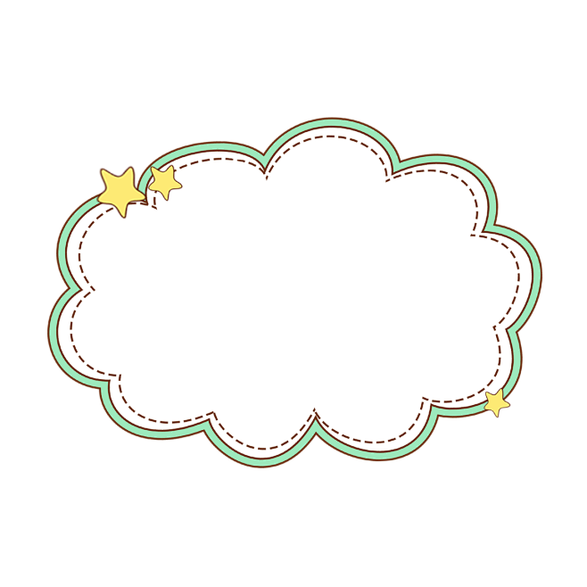 千库网_云朵形状宝丽来相框_元素编号13201040