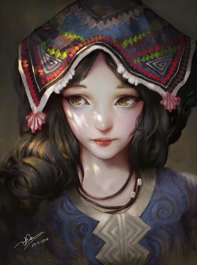 #作品赏析# 美美哒~ 作者：越南自由概念艺术家、插画家Dao Le Trong 作品链接：daole.artstation.com -花瓣网