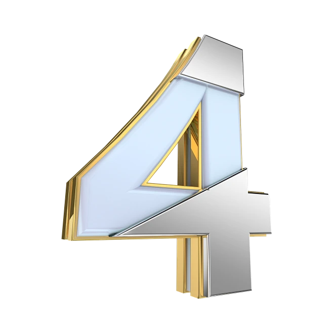 Gold_3D_number_4-花瓣网