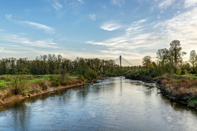大不列颠哥伦比亚,高贵林,加拿大,春天,河流,自然,水,天空,草地,公元前