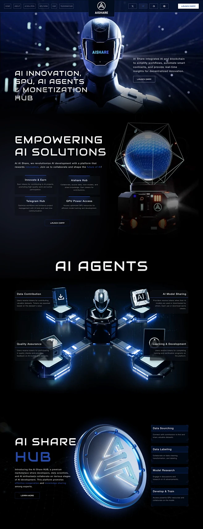 AI Website web3 Cyberpunk blockchain tech dapp high-tech Web Design ...