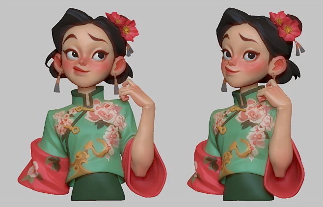 卡通风格小练习 Stylized Modeling Practice 花瓣网
