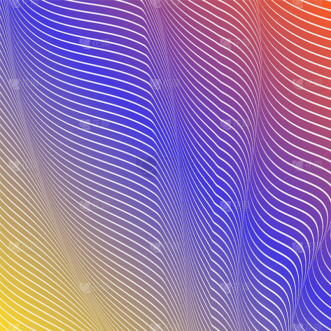 Abstract acid color wavy background, optical art,