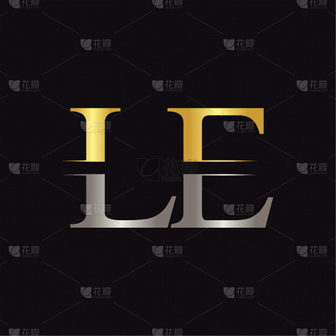 initial le letter logo design template abstract