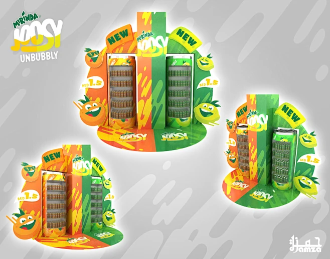 joosy lemon mirinda orange pepsi pepsico pos posm Product Display ...