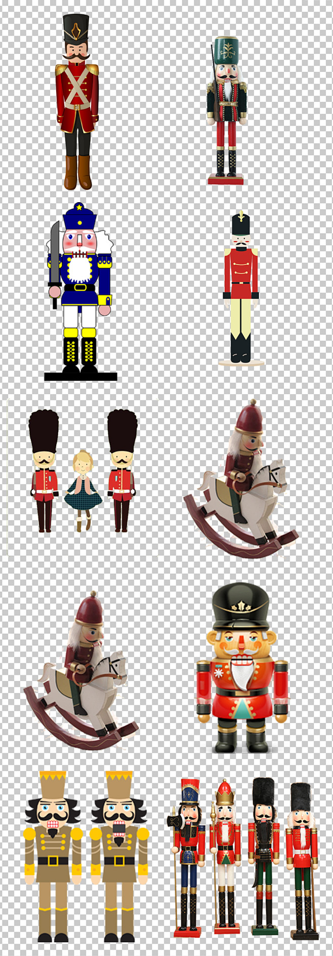 0450胡桃夹子士兵童话故事卡通手绘胡桃夹子素材免抠