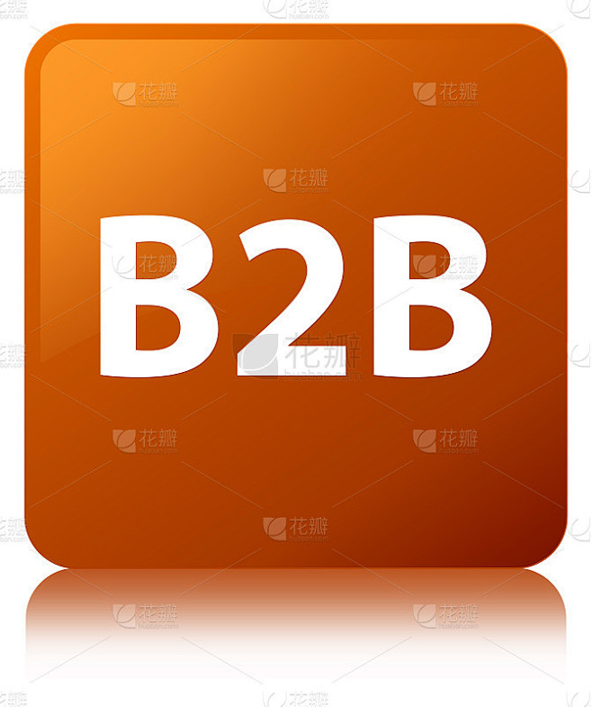 B2b棕色方框按钮