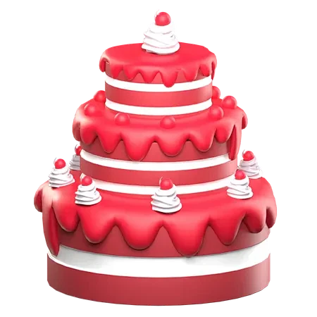 Red Velvet Cake 3D Icon